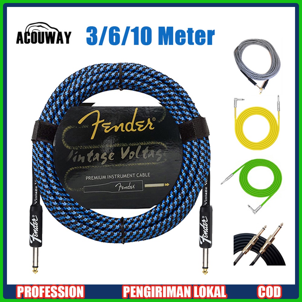 Jual Kabel Jack Gitar 3 Meter 6 Meter Vintage Tegangan Kabel Gitar ...