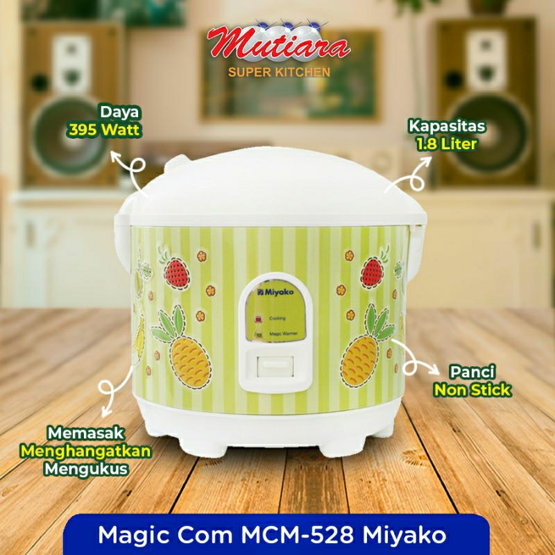 Jual Rice Cooker Miyako MCM-528 Motif Buah | Shopee Indonesia