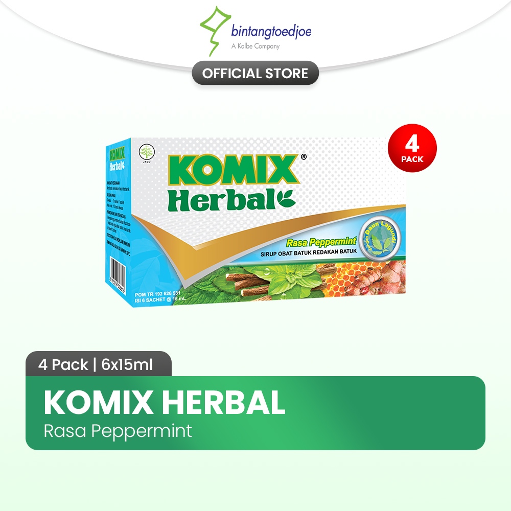 Jual Komix Herbal Peppermint 4 Pack (24 Sachet) | Shopee Indonesia