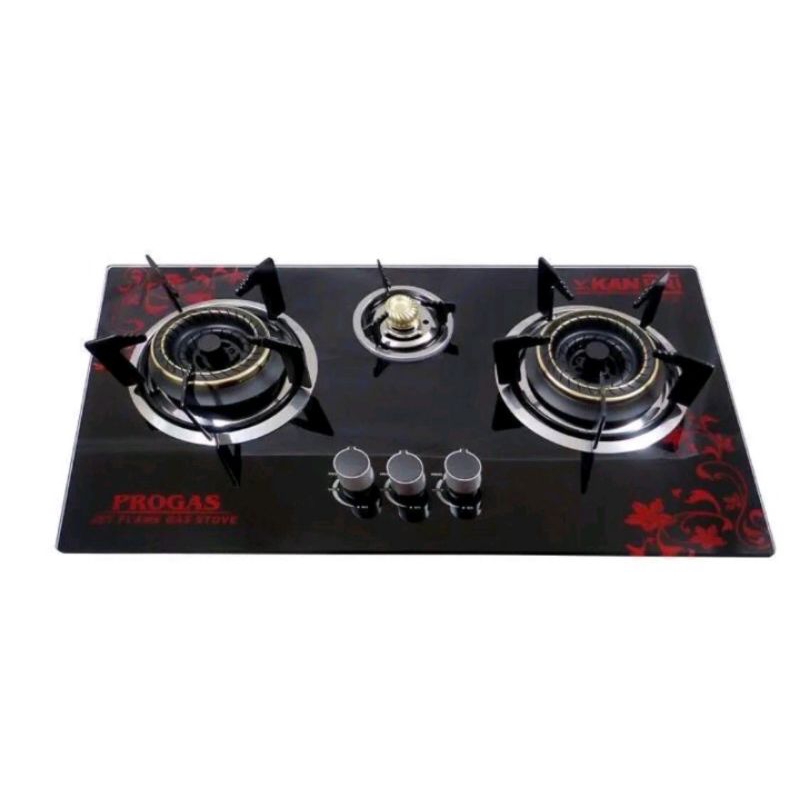 Jual kompor gas kaca tanam PROGAS full burner | Shopee Indonesia