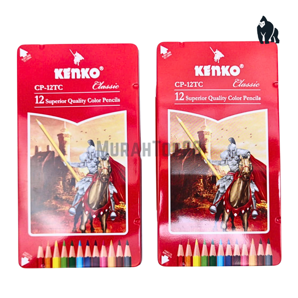 Jual Pensil Warna Kenko CP-12TC Kaleng 12 Warna / Color Pencil Panjang ...