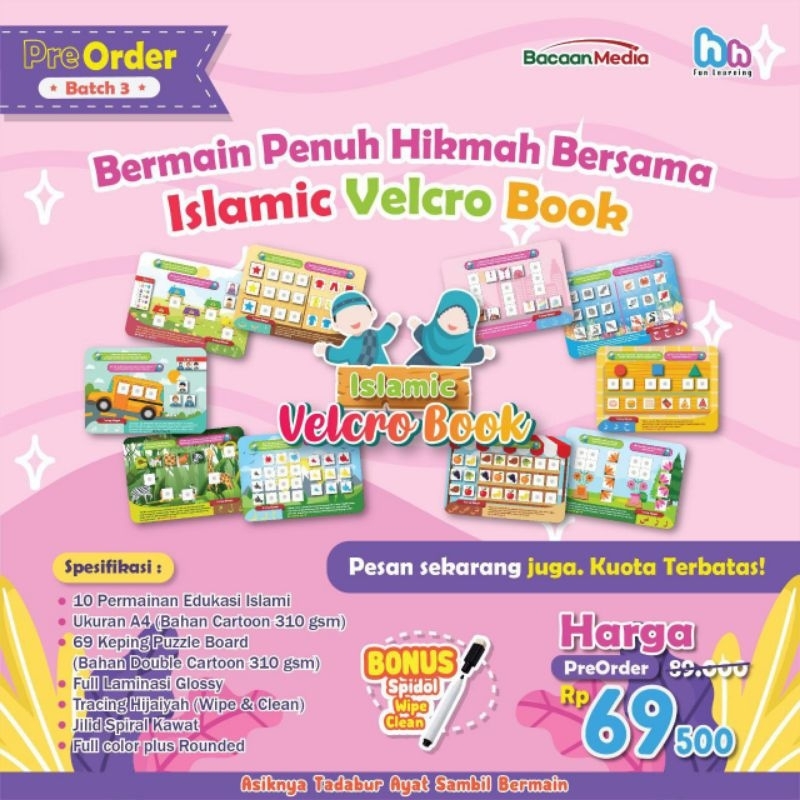 Jual BacaanMedia Bermain Penuh Hikmah Bersama Islamic Velcro Book ...
