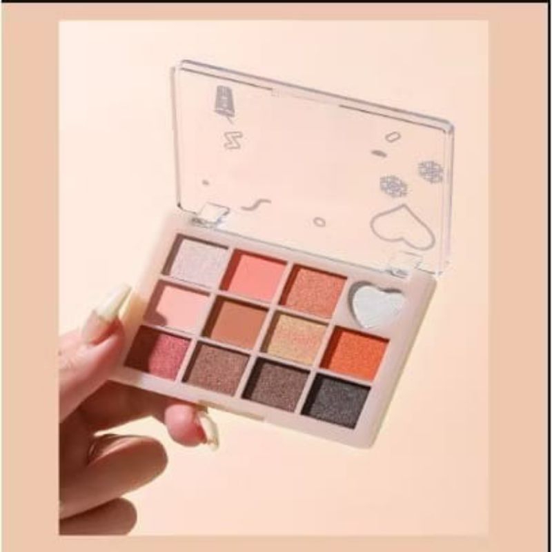 Jual Eyeshadow 12 Colors Free Brush Waterproof Pallete Eye Shadow EYE ...
