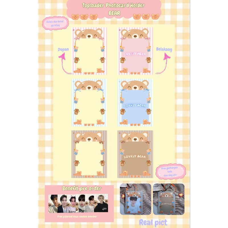 Jual Link khusus yang ikut toploader photocard holder bear Baca ...