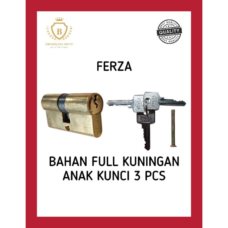 Jual Silinder/Anak Kunci Besar Full Kuningan FERZA | Shopee Indonesia