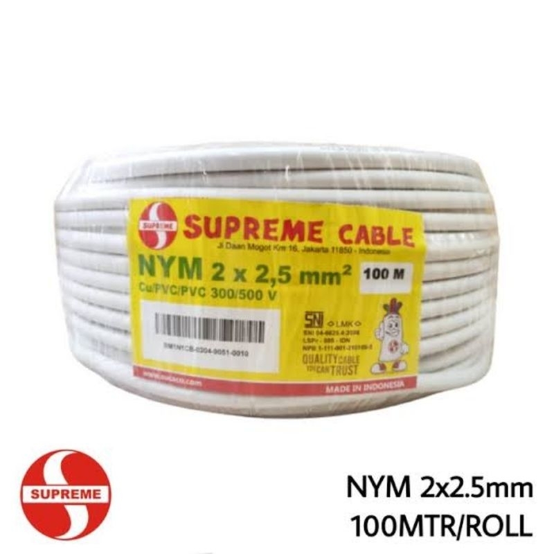 Jual kabel listrik supreme NYM 2x2,5 @100m | Shopee Indonesia