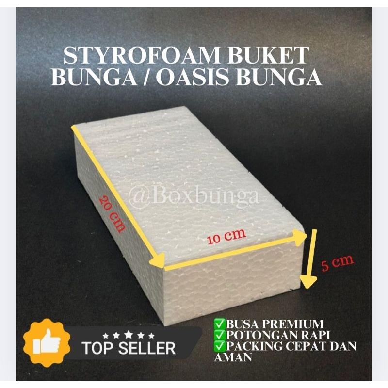 Jual Styrofoam Buket UK 20x10x5 Oasis buket Busa bunga flowers | Shopee ...