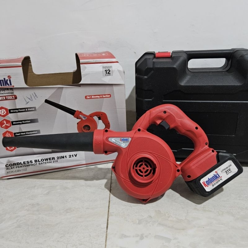 Jual Mesin Blower Cas Baterai Kodenki KDK-CBV102 Cordless Blower 2 in 1 21V Putra Inti | Shopee ...