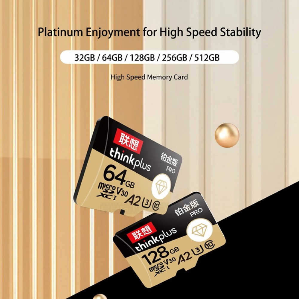 Jual Lenovo Thinkplus Platinum Pro MicroSDXC MicroSD V30 A2 U3 64GB ...