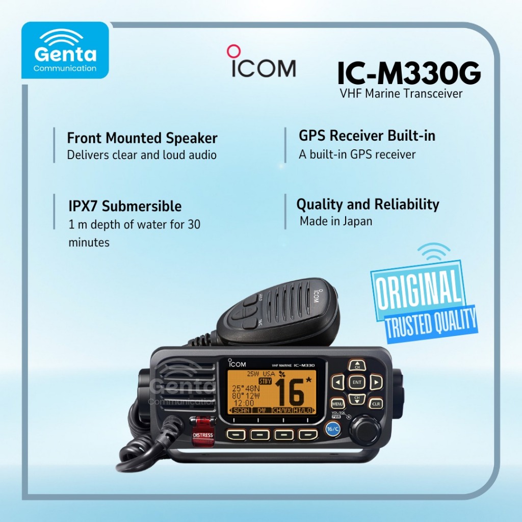 Jual ICOM IC-M330G/ICOM M330G/ IC M330G VHF Marine Transceiver IC-M330 ...