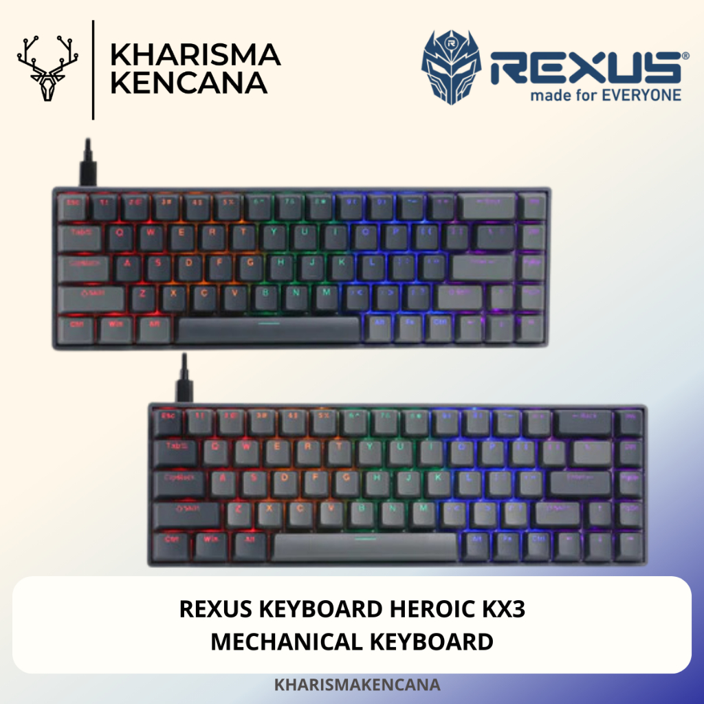 Jual REXUS KEYBOARD HEROIC KX3 MECHANICAL KEYBOARD | Shopee Indonesia