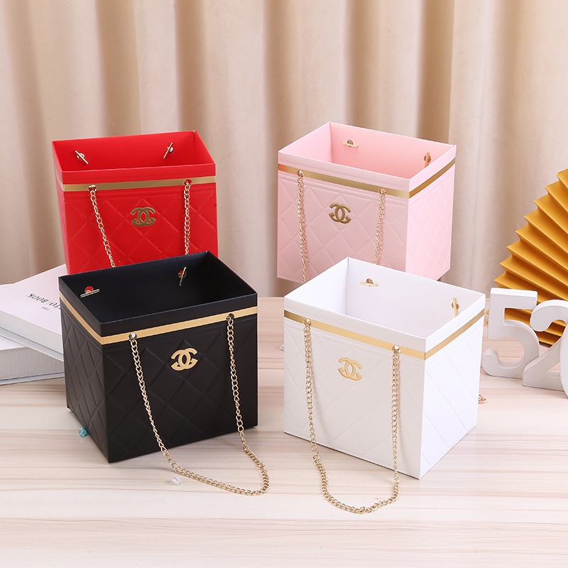 Jual Luxury Chanel* Flower Box Kotak Hiasan Bunga Flower Bag Paper Bag ...