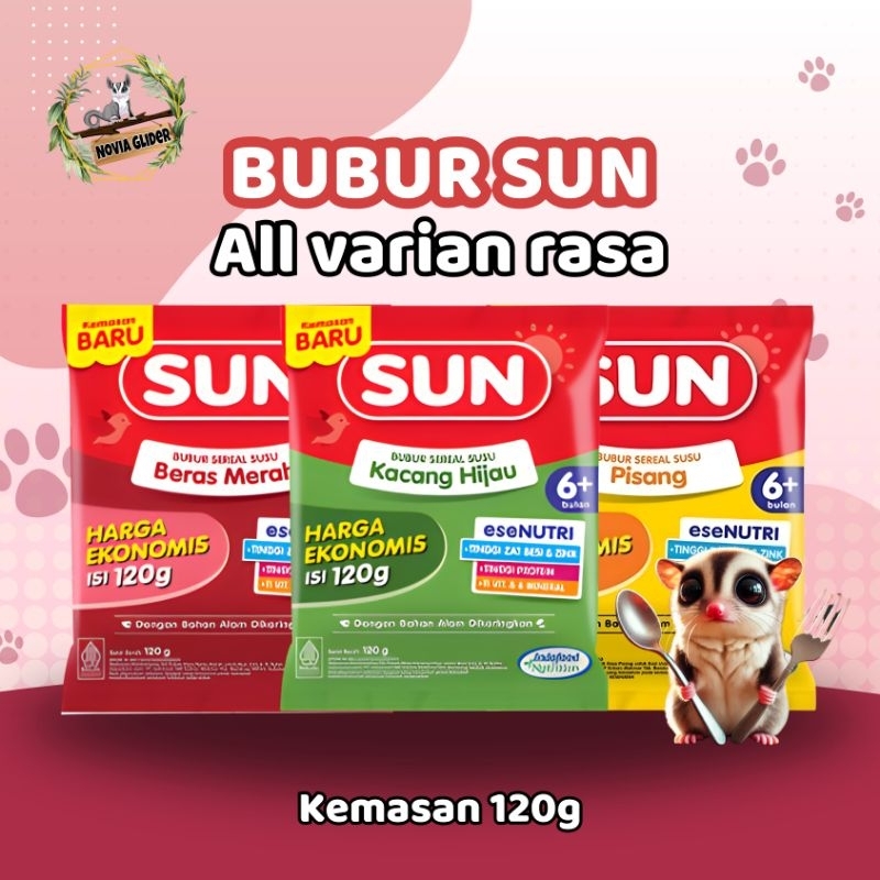 Jual SUN Bubur Sereal Susu Ekonomis 6+ 120gr / Bubur Sun Makanan Sugar ...