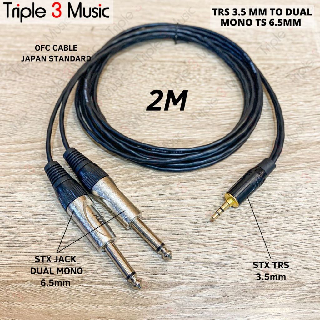 Jual OFC JAPAN Standard Kabel Splitter panjang dual mono ts 6.5 akai ke ...