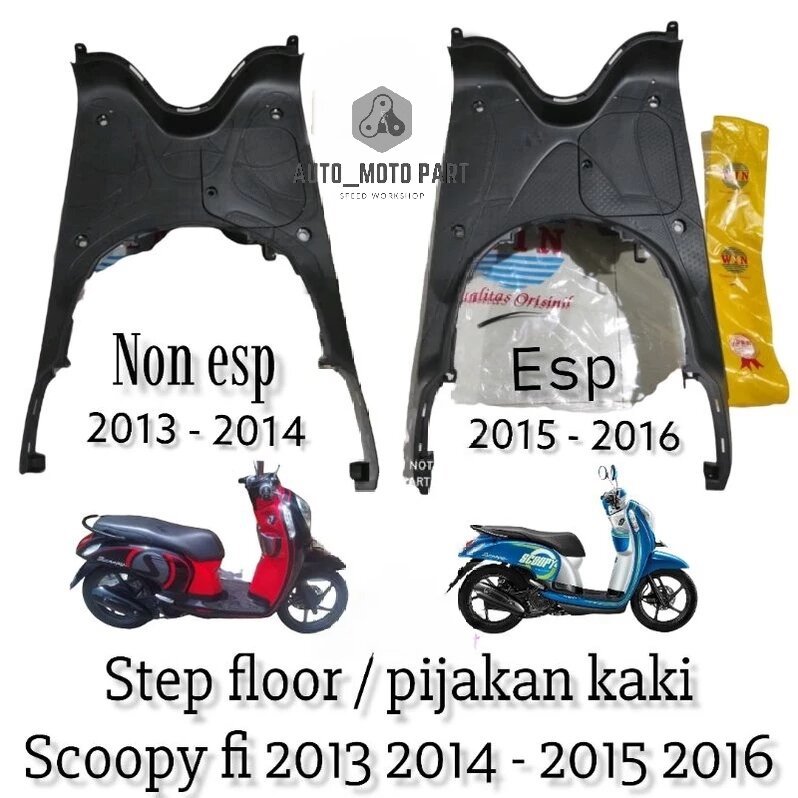 Jual step floor bordes pijakan kaki atas scoopy fi K16 non esp 2013 2014 WIN | Shopee Indonesia