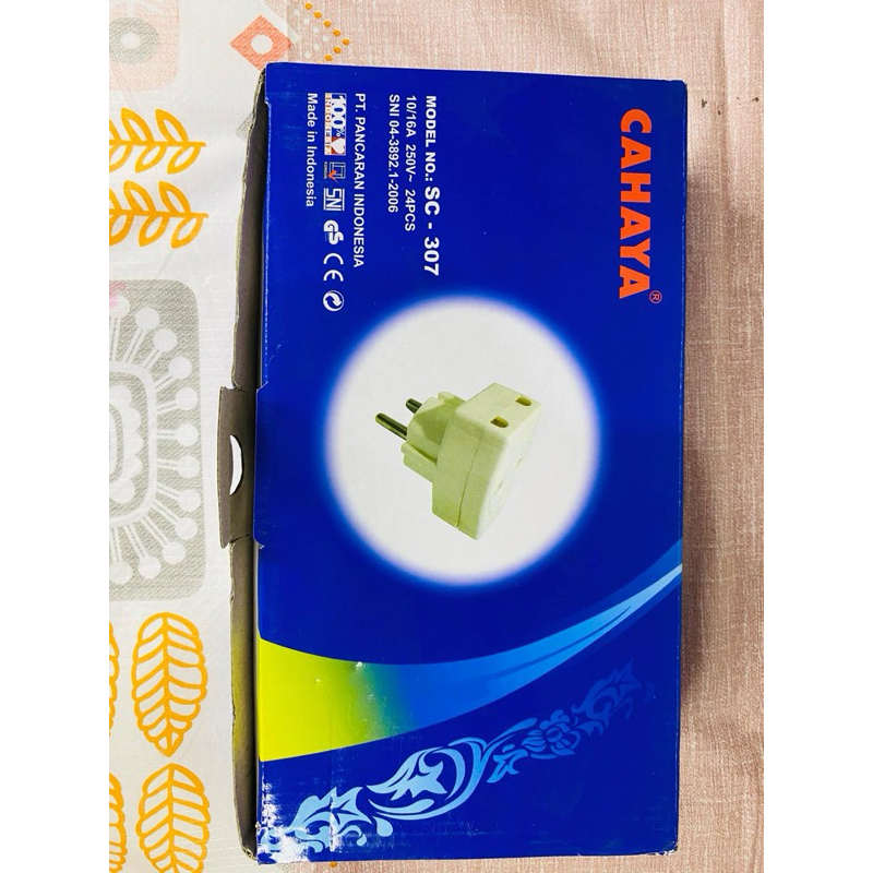 Jual Colokan T listrik merk Cahaya SNI / colokan kabel / colokan ...
