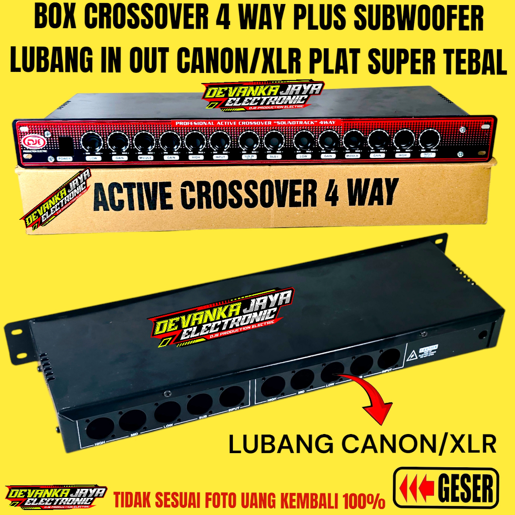 Jual BOX CROSSOVER AKTIVE 4 WAY COSTUM DJE Lubang Canon XLR box krosever aktif 4 way | Shopee ...