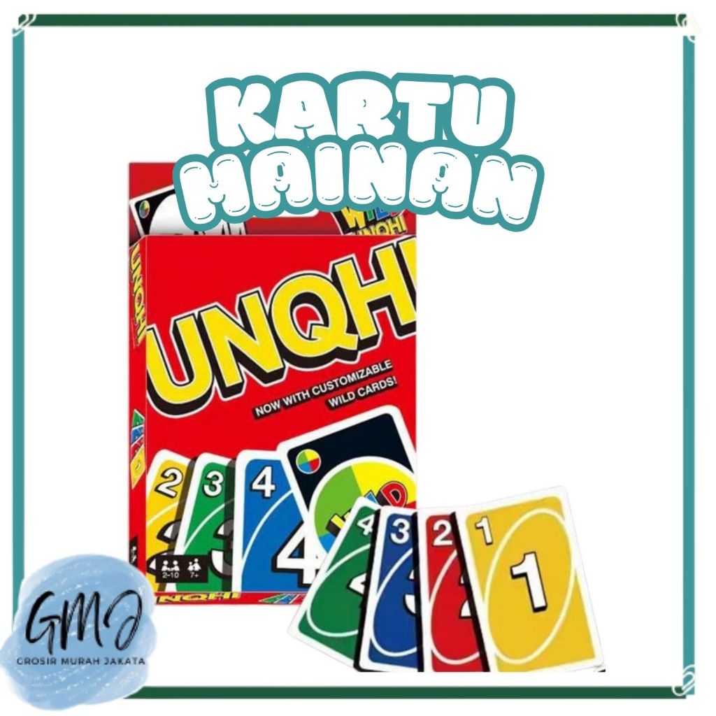 Jual GMJ Mainan Kartu Mainan Kartu Edukasi Keluarga Mainan Kartu Uno ...