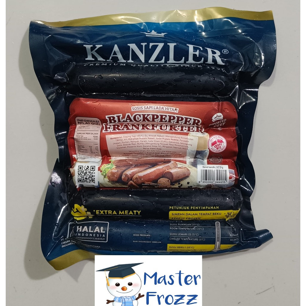Jual Kanzler Sosis Blackpepper Frankfurter 360gr | Shopee Indonesia