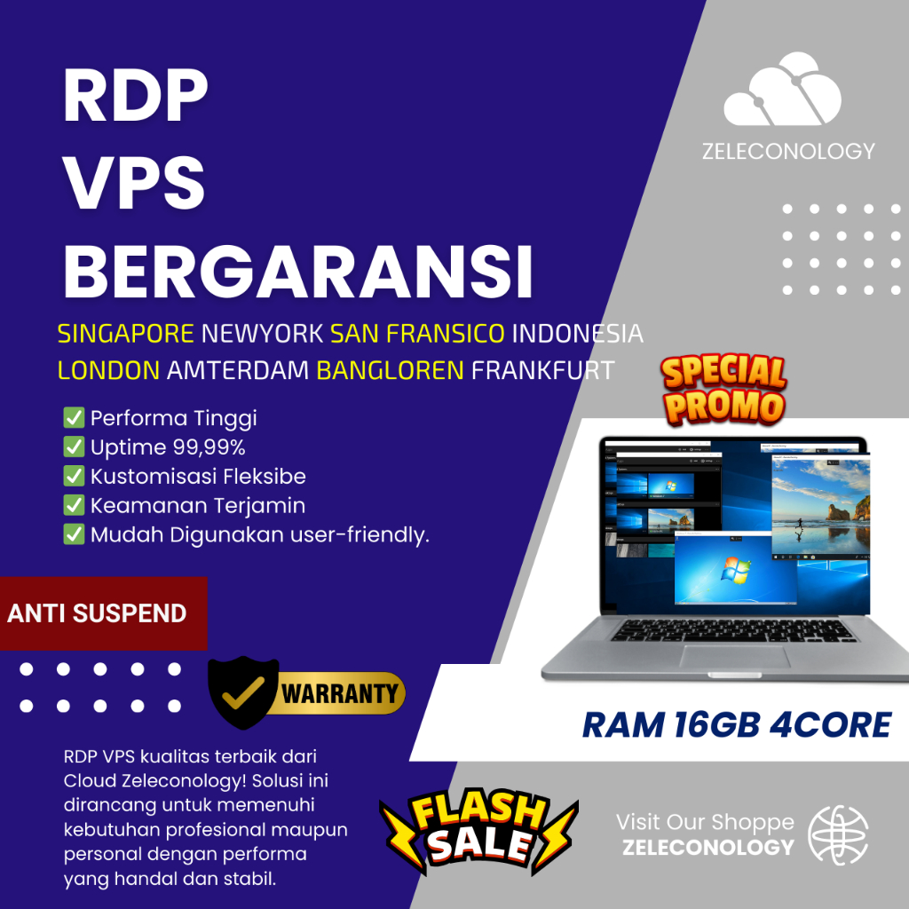 Jual RDP VPS WINDOWS RAM 16GB 4CPU CORE FULL ADMINISTRATOR, FULL ...