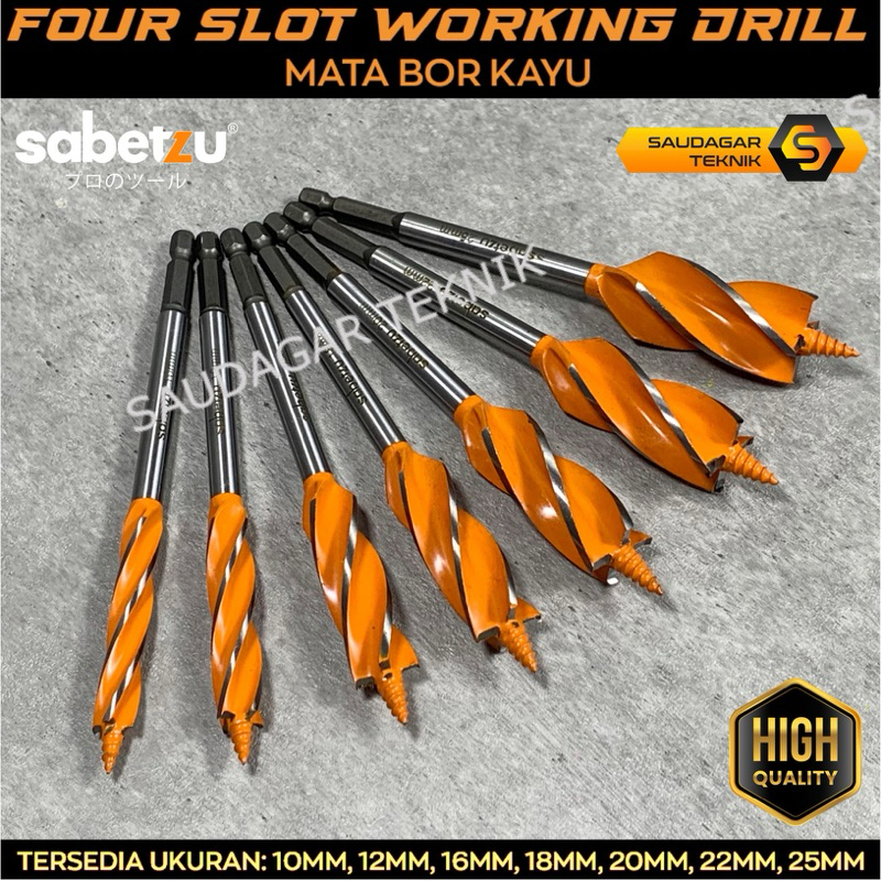 Jual SABETZU Mata Bor Kayu Wood Fast Cut 10mm 12mm 16mm 18mm 20mm 22mm ...