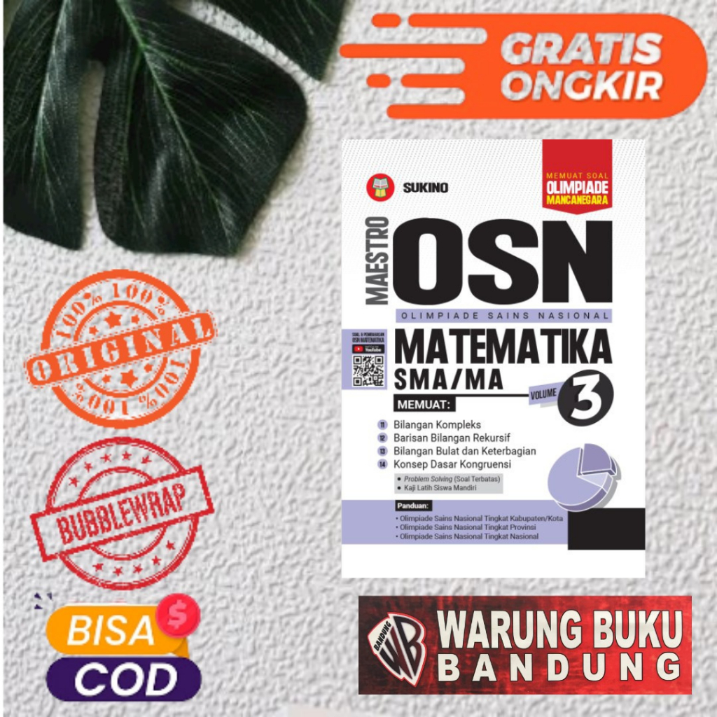 Jual BUKU MAESTRO OSN (OLIMPIADE SAINS NASIONAL) MATEMATIKA SMA/MA VOLUME 3 - YRAMA WIDYA ...
