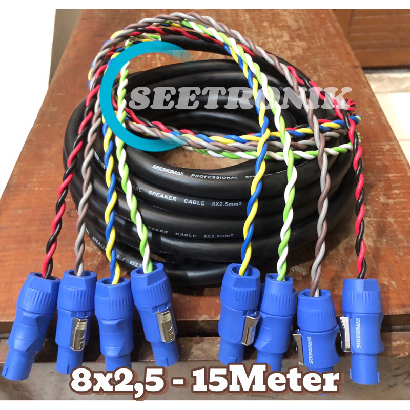 Jual 15M Professional Kabel Speaker Soundmax isi 8 Ukuran 8x2,5 Rakit ...
