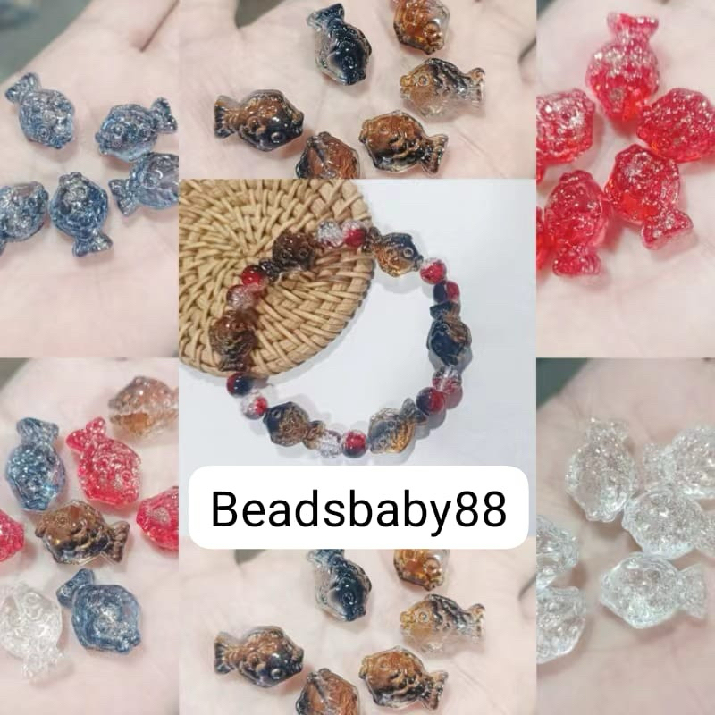Jual BeadsBaby88 Manik Mote Glass Beads Ikan Bungeoppang fish Lucu size ...
