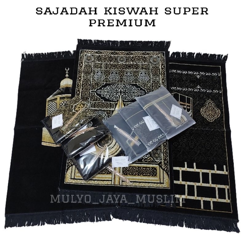 Jual Sajadah Turki Kiswah Super Premium Sejadah Hitam Bludru Tebal ...