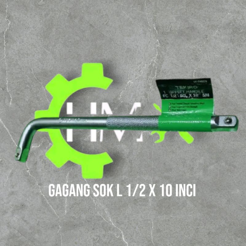 Jual TEKIRO Gagang kunci shock L 1/2 x 10 inch.Gagang sok L 1/2 x 10 ...