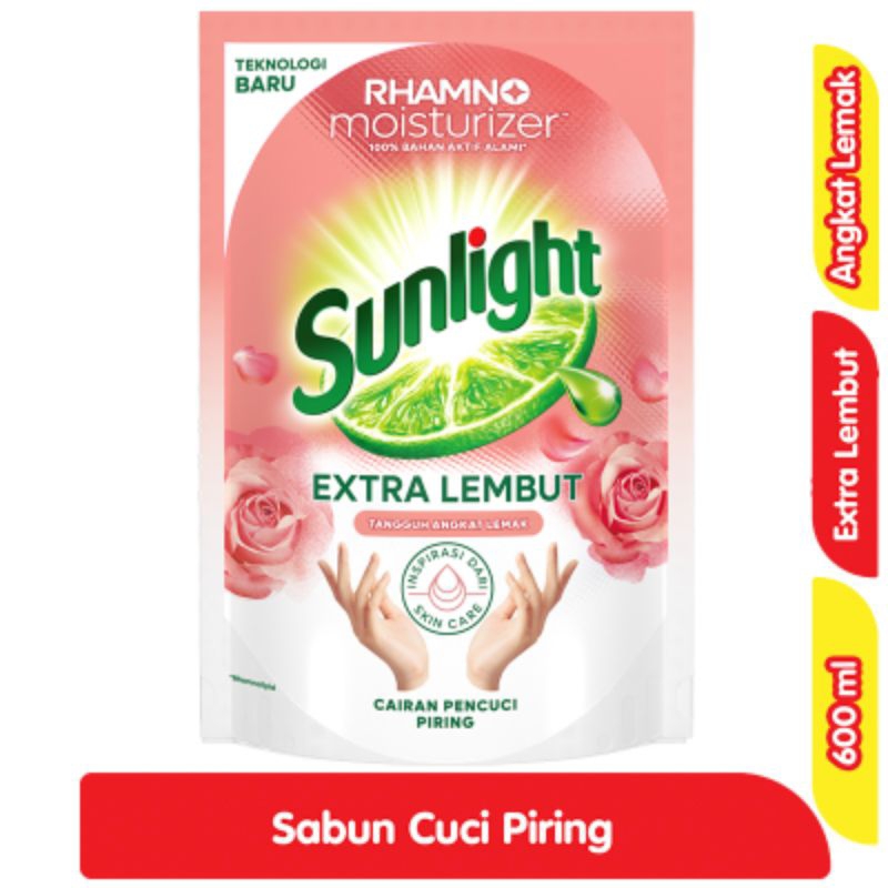 Jual Sunlight Sabun Cuci Piring Ekstra Lembut Refill 600 ml | Shopee Indonesia