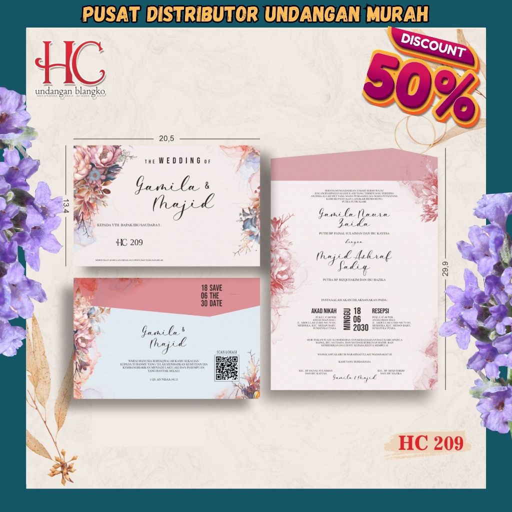 Jual Blangko Undangan HC 209 | Blangko Undangan Murah | Blangko ...