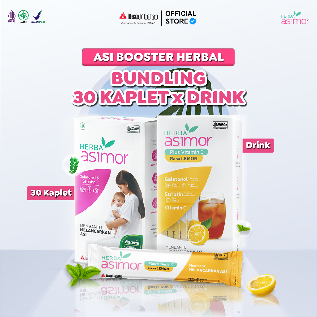 Jual HERBA Asimor – Combo Asi Booster Drink 10 Stickpack Dan 30 Kaplet ...