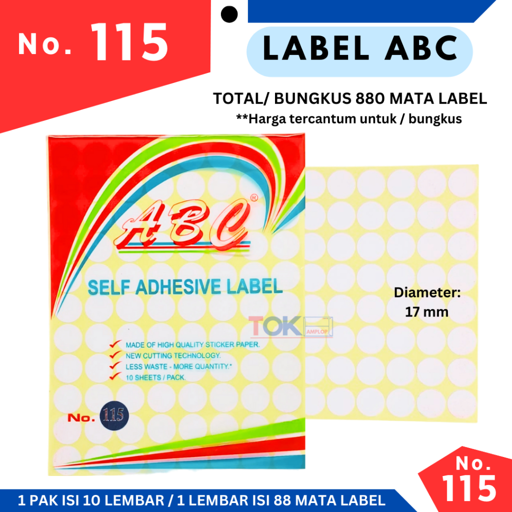 Jual Stiker Labell 115 / STICKER ( self adhsive ) | Shopee Indonesia