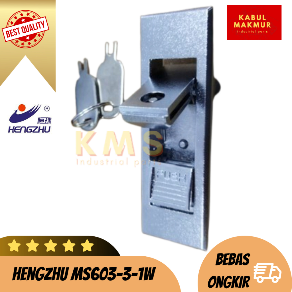 Jual Kunci Lemari Besi / Panel Listrik / Loker Push Lock Hengzhu MS603 ...