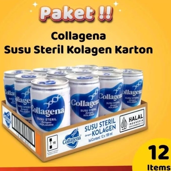 Jual COLLAGENA SUSU STERIL 189ML [1 DUS isi 12 Kaleng] | Shopee Indonesia