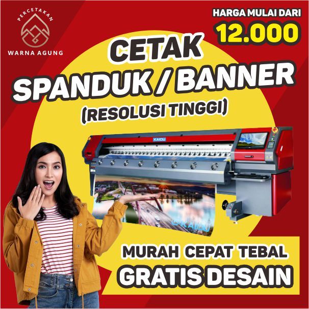 Jual Cetak Spanduk Custom Murah 1 Hari Jadi ( GRATIS DESAIN ) bahan Flexi 280Gram, Banner ...