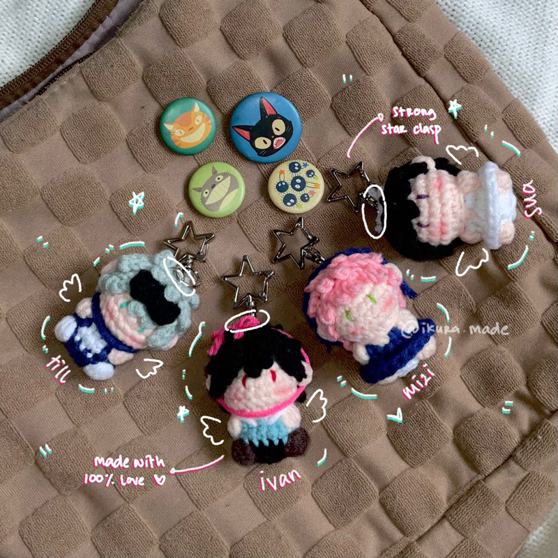 Jual ALNST Crochet Keychain / Gantungan Rajut ALNST | Shopee Indonesia