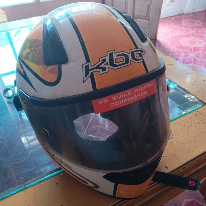Jual Helm KBC V Zero White Orange | Shopee Indonesia