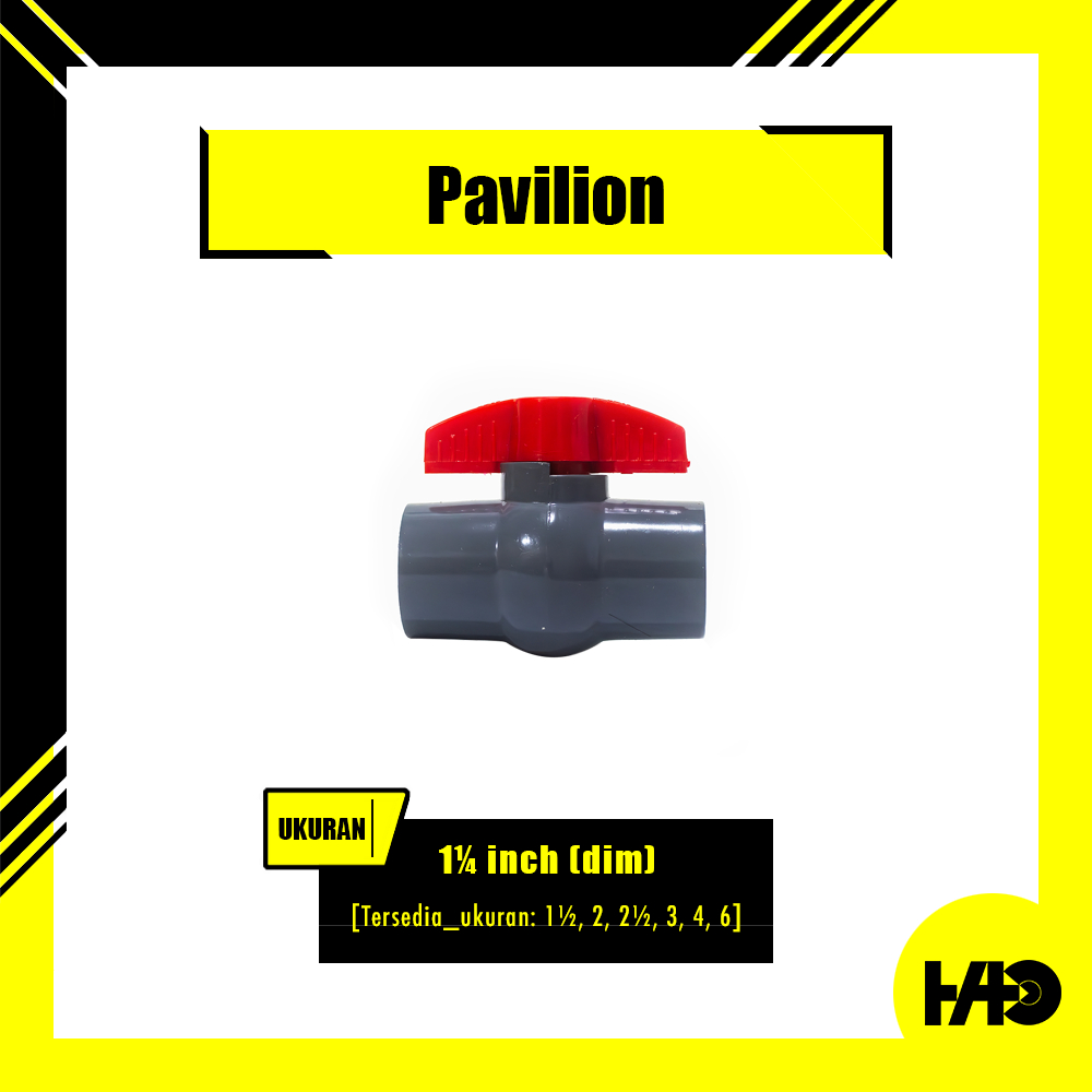 Jual Stop Kran Ball Valve PVC [POLOS] ukuran 1 1/4 inch (atau dim ...