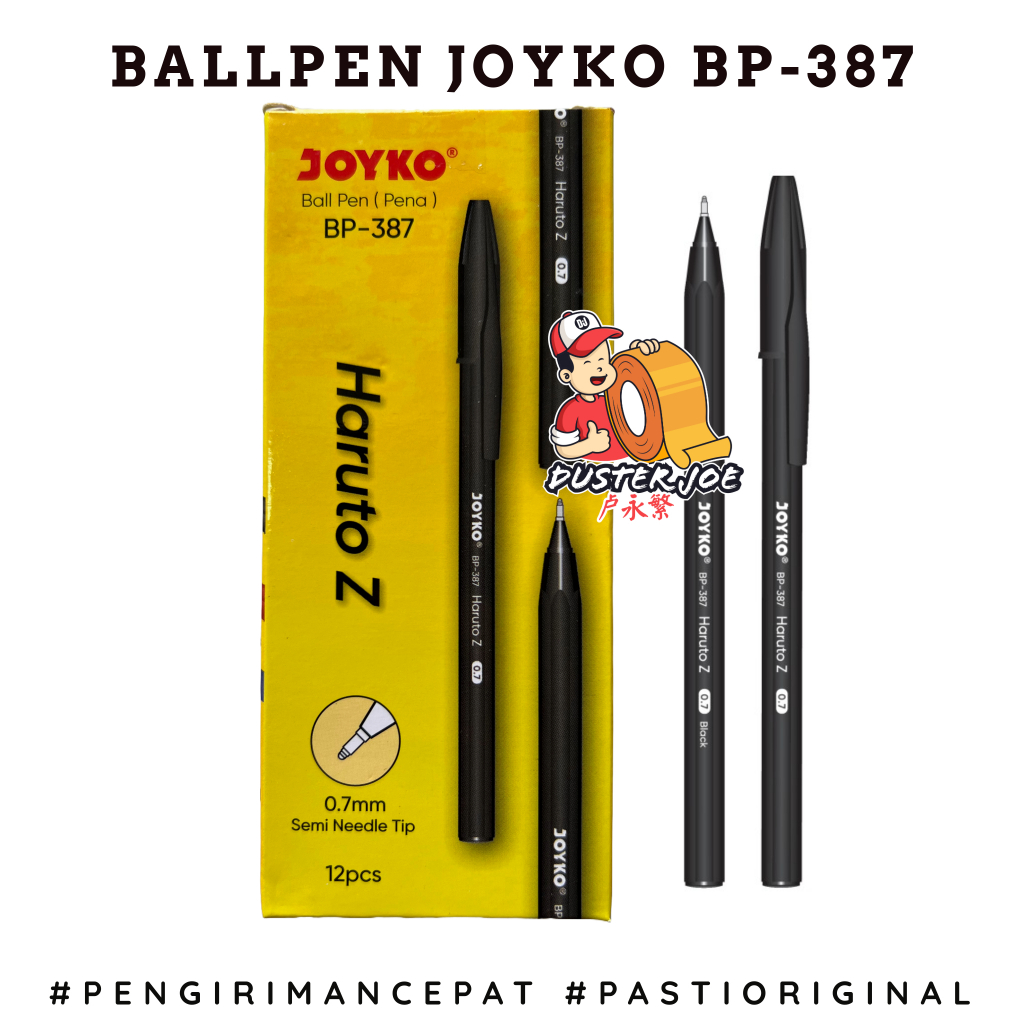 Jual [PER 1 PACK] Pulpen Joyko BP-387 HARUTO Z 0.7mm Tinta Hitam ( ISI ...