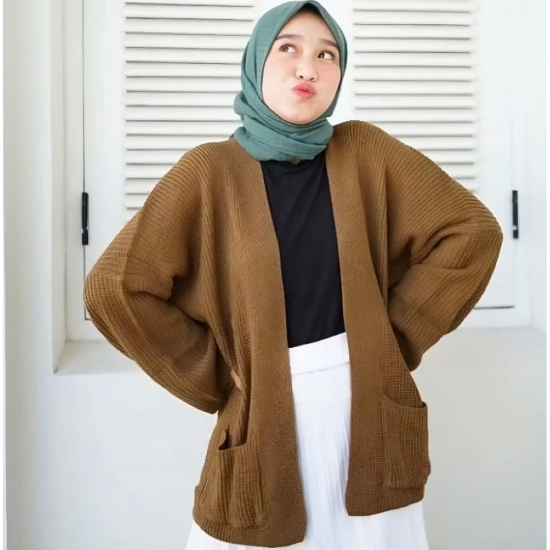 Jual KARDIGAN RAJUT WANITA OVERSIZE 12 GET LOOCY OUTHER POCKET CARDIE OVERSIZE PREMIUM 12 GET ...