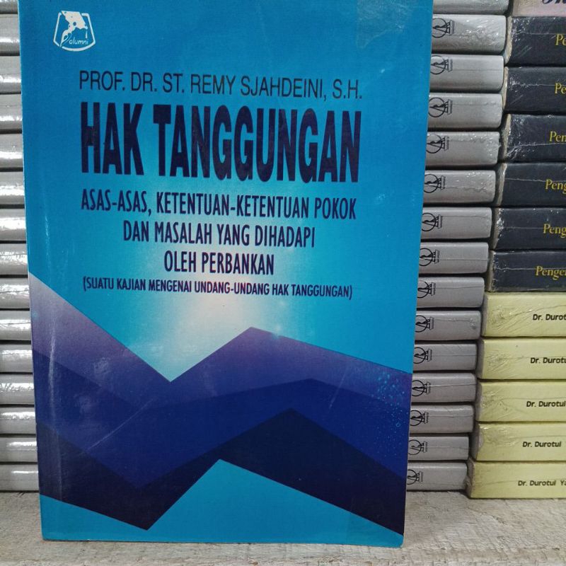 Jual buku hak tanggungan asas-asas ketentuan-ketentuan pokok dan ...