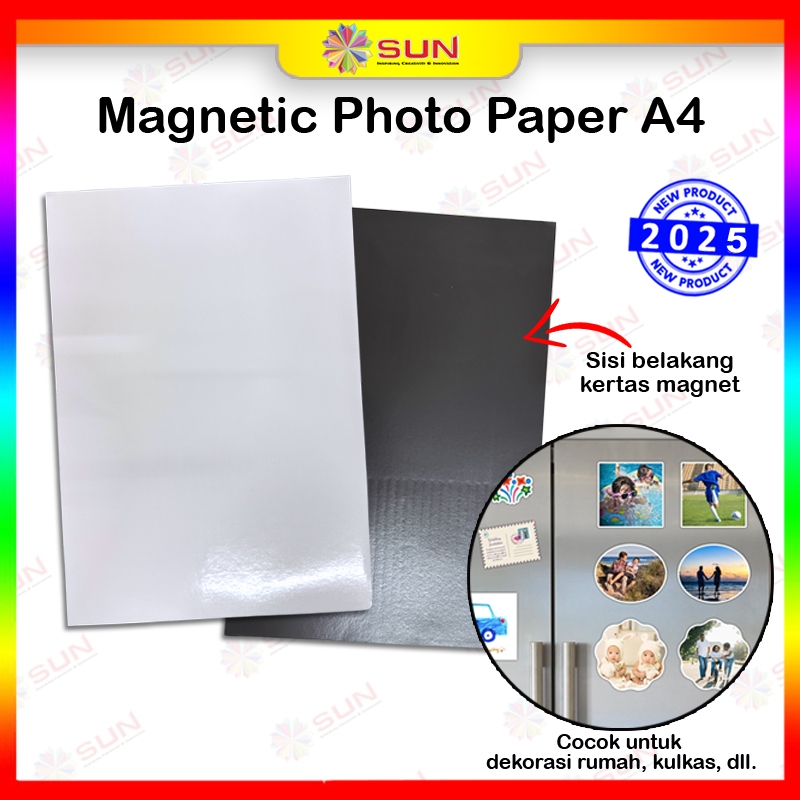 Jual SUN Printable Magnetic Sheet Photo Paper Ukuran A4 / A3 (Polos ...