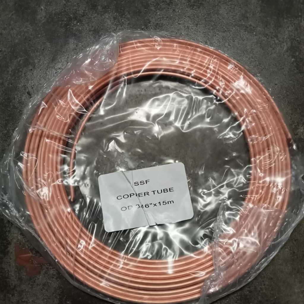 Jual PIPA TEMBAGA KULKAS 3/16 INCI X15 MM MEREK SSF COPER TUBE | Shopee ...