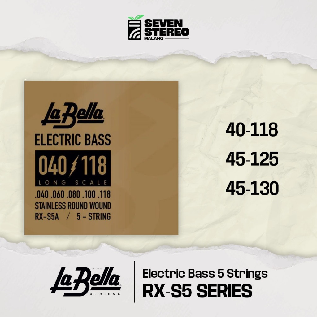 Jual La Bella Labella Stainless Round Wound Bass 5 Strings senar bass ...