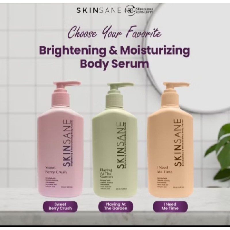 Jual SKINSANE SR12 BRIGHTENING & MOUISTURIZING BODY SERUM CREAM 250 ml ...