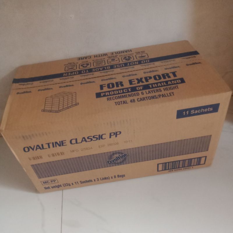 Jual Ovaltine sachet dus (22gr x 264 sachet ) / Susu Bubuk Coklat Ovaltine Sachet / Ovaltine ...