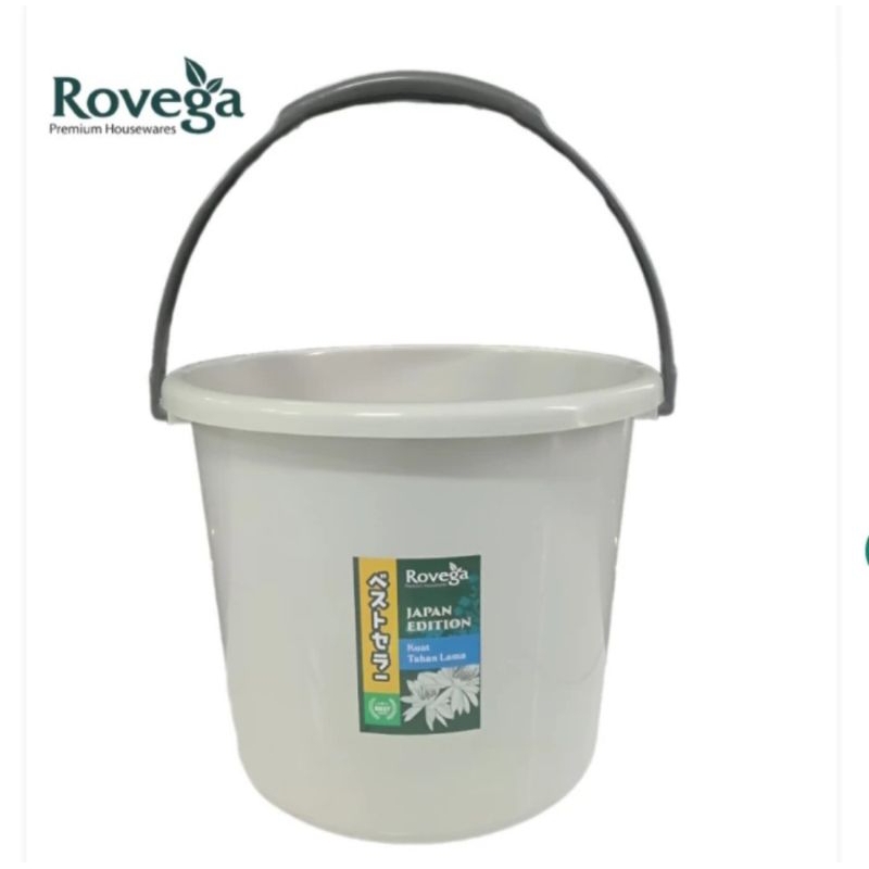 Jual Ember 6 galon Rovega/ Ember plastik 22 liter Rovega Putih/ Ember ...