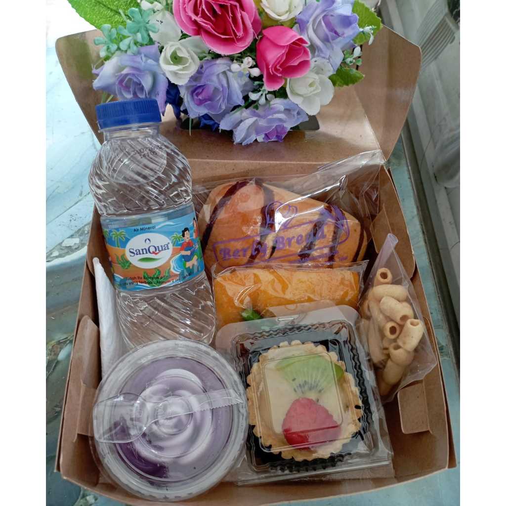 Jual Snack Box I / Snack Dus roti jajanan pasar 3 air mineral / Minimal ...